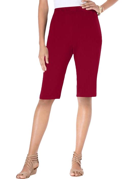 ROAMAN'S Roaman's Soft Knit Pull-On Bermuda Shorts
